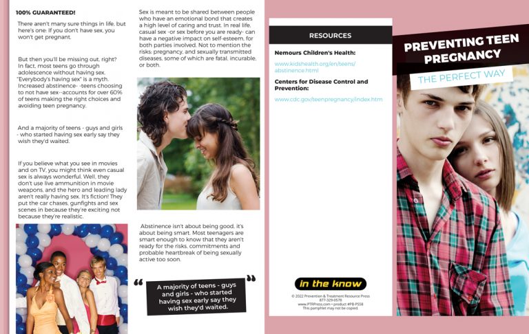 Preventing Teen Pregnancy Pamphlet (Promoting Abstinence)