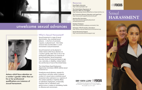 Sexual Harassment Pamphlet | Prevention Education Resources