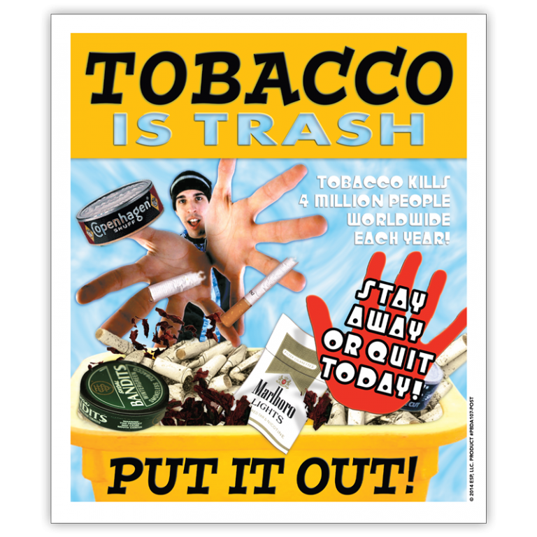 "Tobacco Is Trash! Put It Out!" Poster | Prevention Resources
