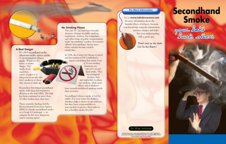 Secondhand Smoke Pamphlet | Prevention and Treatment Resource Press