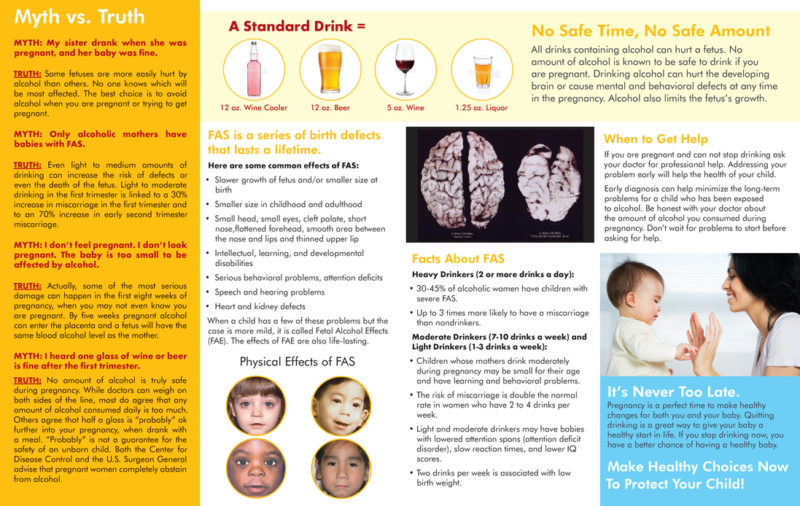 Alcohol and Pregnancy Pamphlet | FASD | Prevention Resources