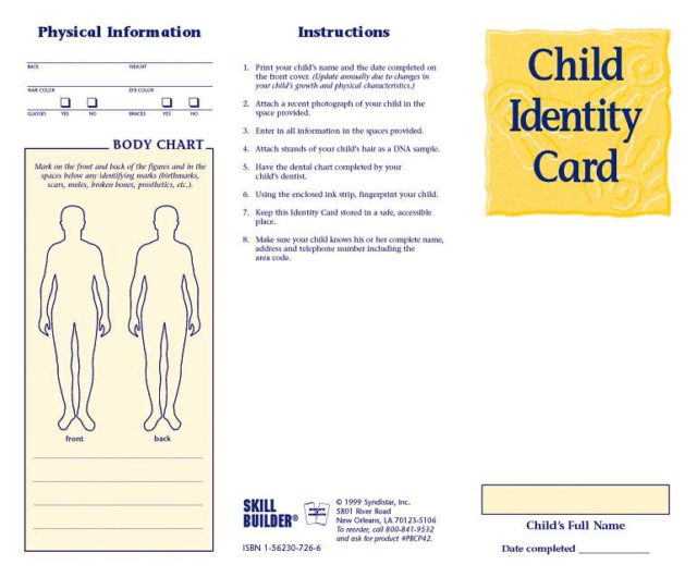 Child Identity Card