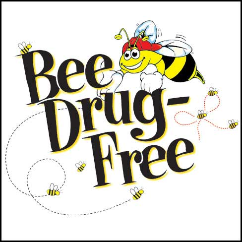 "Bee Drug-Free!" Removable Tattoo | Prevention and Treatment Resource Press