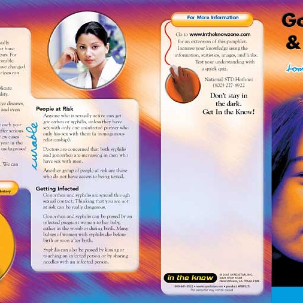 Gonorrhea and Syphilis Pamphlet | Prevention Treatment Resource