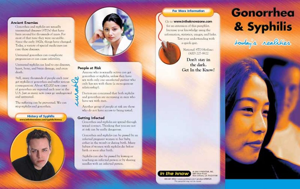 Gonorrhea and Syphilis Pamphlet | Prevention Treatment Resource