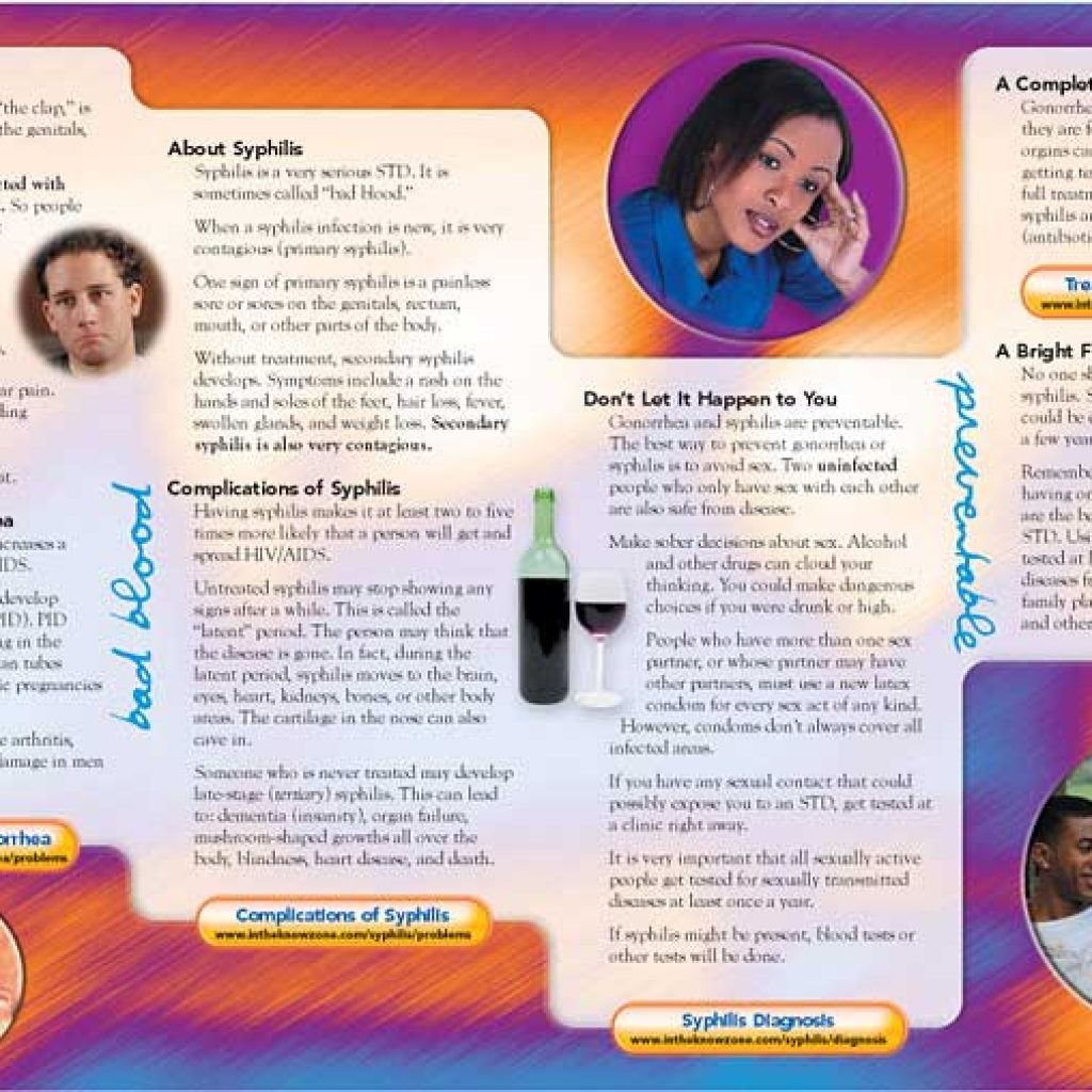 Gonorrhea and Syphilis Pamphlet | Prevention Treatment Resource