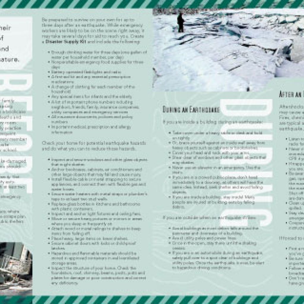 Earthquakes Pamphlet | Planning Ahead | Prevention Resources