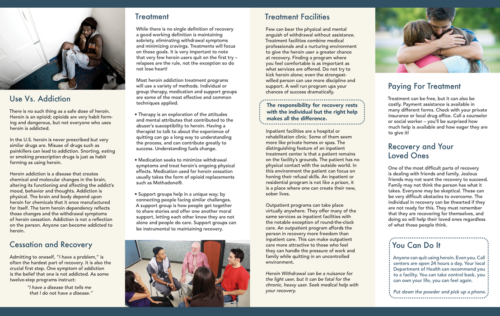 Heroin Recovery Pamphlet | Prevention Education Resources