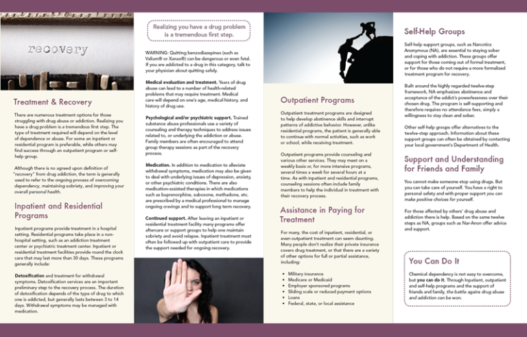 Drug Abuse and Addiction Pamphlet | Prevention Resources