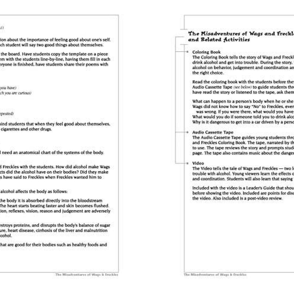 The Misadventures of Wags & Freckles Curriculum Guide | Prevention and ...