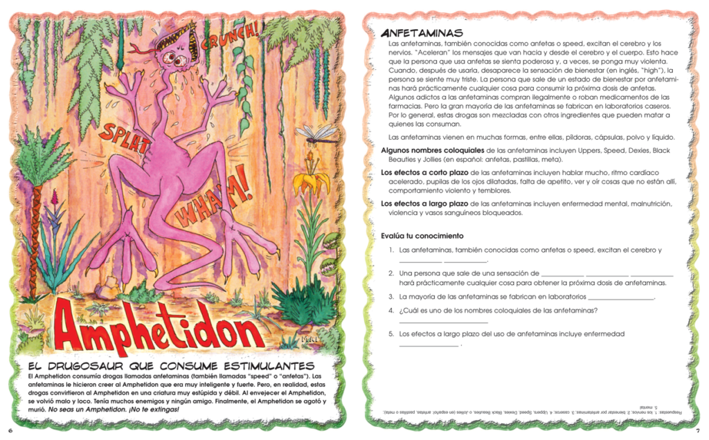 "Drugosaurs!" A Drug Education Activity Book SPANISH Version ...