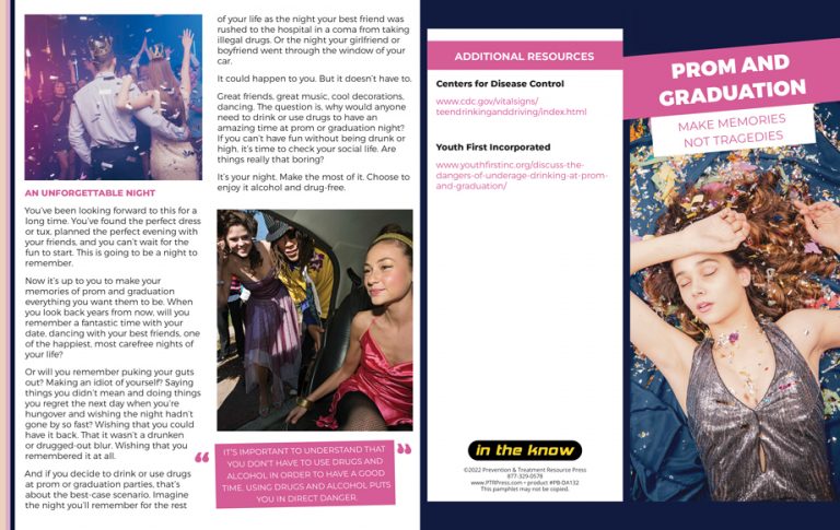 Prom & Graduation: Make Memories Not Tragedies Pamphlet
