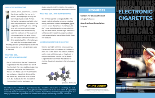 Vaping Prevention: Electronic Cigarettes Pamphlet