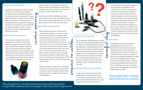 Vaping Prevention: Electronic Cigarettes Pamphlet
