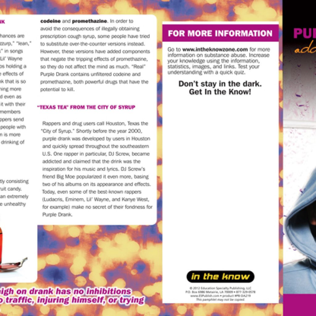 Purple Drank Pamphlets: Addiction in a Cup