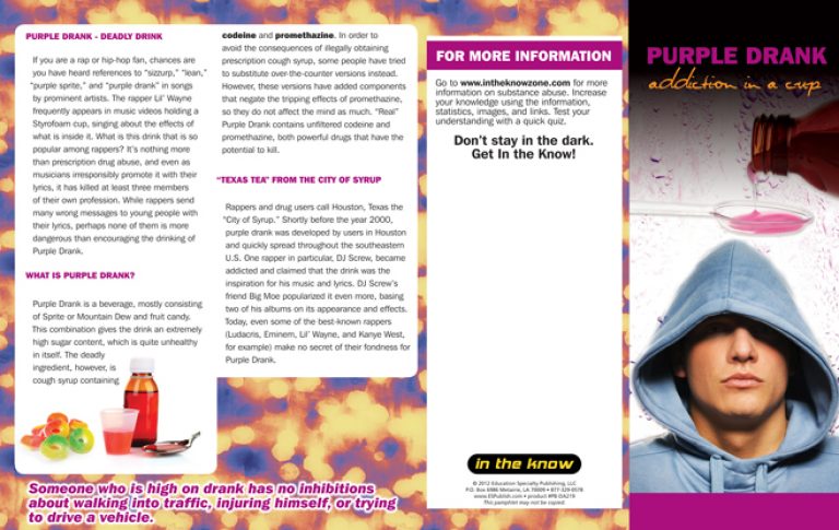 Purple Drank Pamphlets: Addiction in a Cup