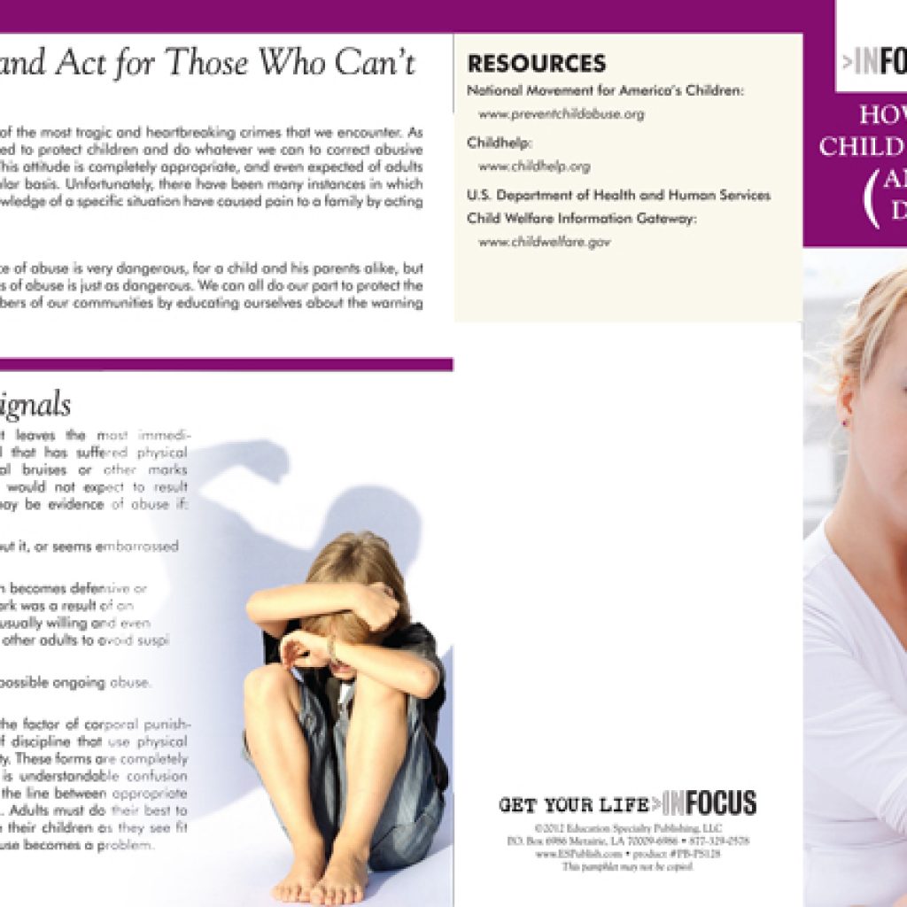 Recognize & Respond: Child Abuse Awareness Pamphlets