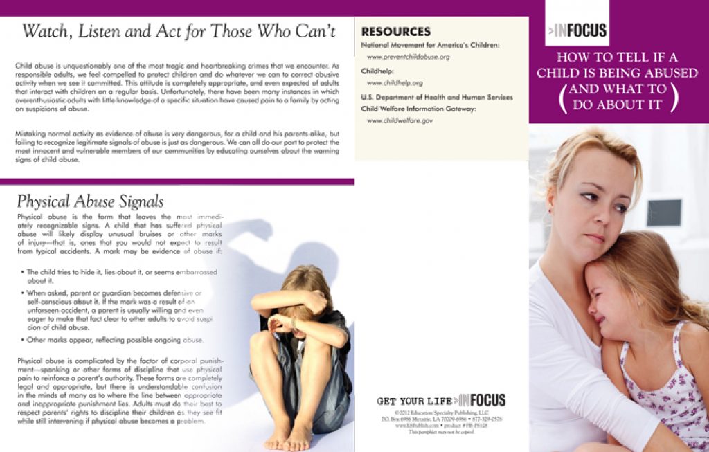 Recognize & Respond: Child Abuse Awareness Pamphlets