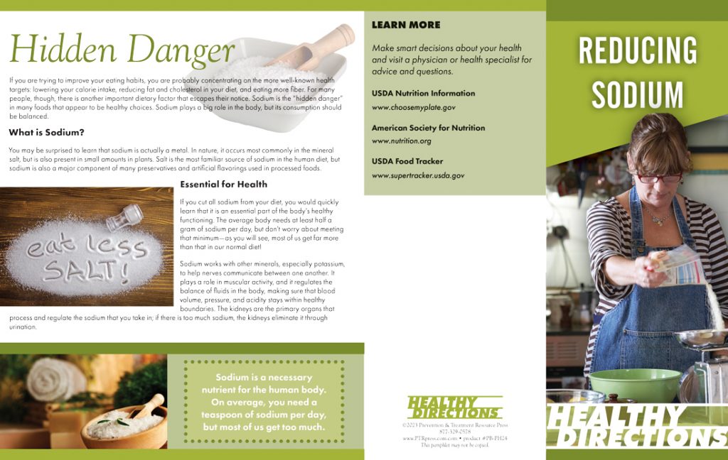 Reducing Sodium Pamphlet | Prevention Education Resources