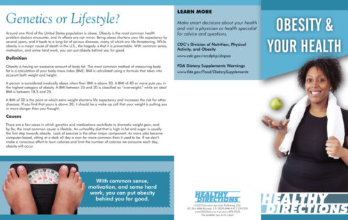 "Obesity and Your Health" Pamphlet | Prevention Resources