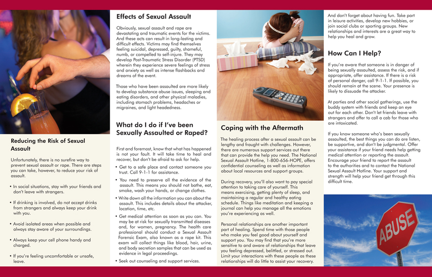 ual Assault Awareness Pamphlet Prevention Resources