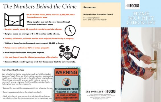 Home Security Checklist Pamphlet | Prevention Resources