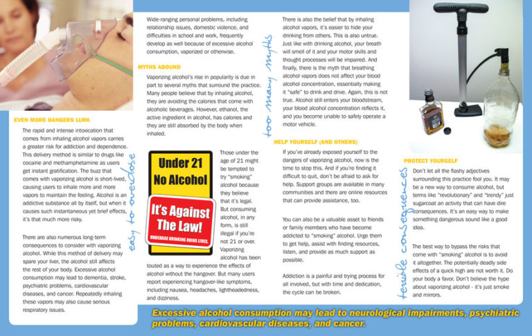 Vaporizing Alcohol Pamphlet | Prevention & Treatment Resources