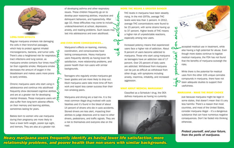 Marijuana is Dangerous Pamphlet | Prevention Resources