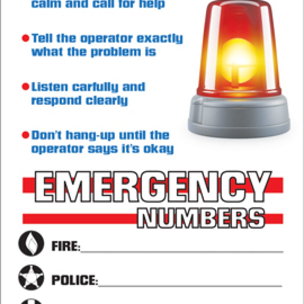 Emergency Phone Number Magnet | Prevention and Treatment Resource Press