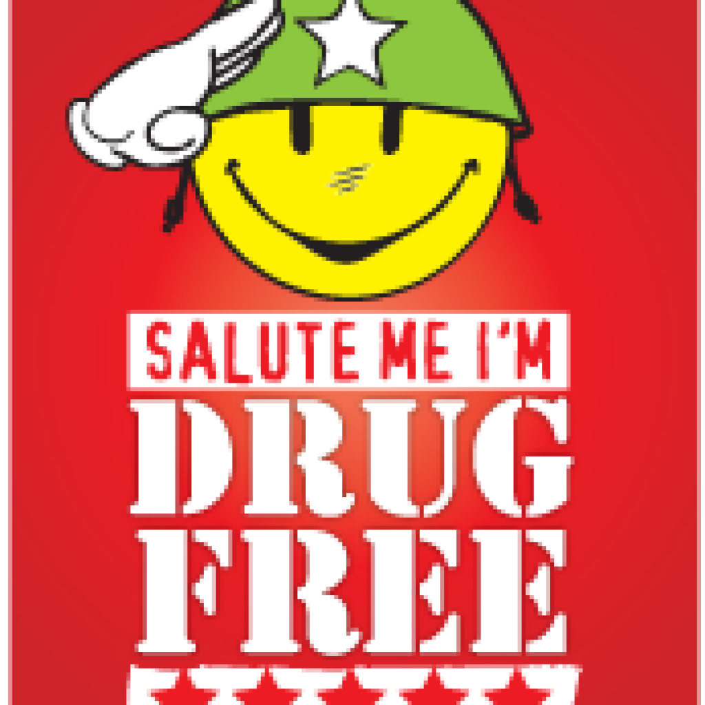 "Salute Me I'm Drug Free" Laminated Poster | Prevention and Treatment ...