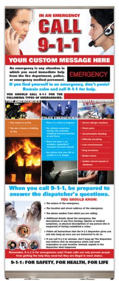 Call 911 Roll Up Display: Emergency Preparedness | PTR Press