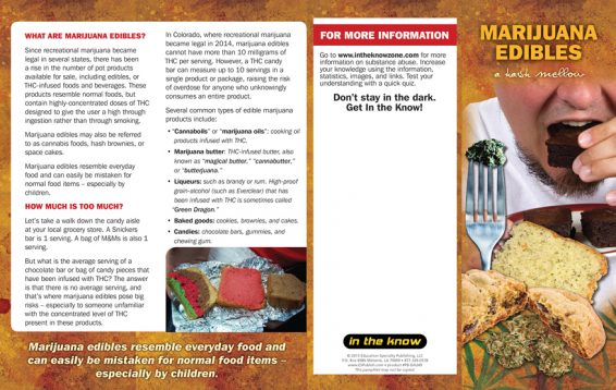 Marijuana Edibles Pamphlets | Prevention Education Resources