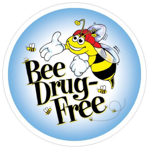 "Bee Drug-Free" 24" Diameter Window Graphic | Prevention and Treatment ...