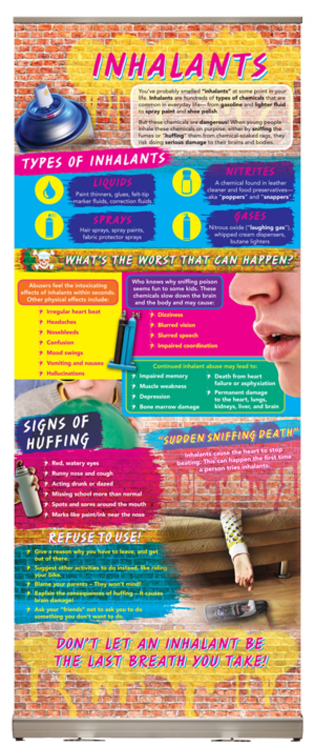 Inhalants Retractable Display | Prevention & Treatment Resources