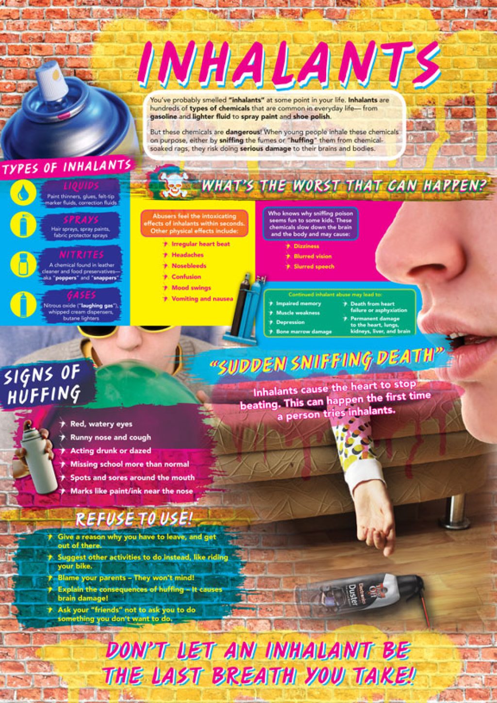 Inhalants Wall Display Graphic | Prevention and Treatment Resource Press
