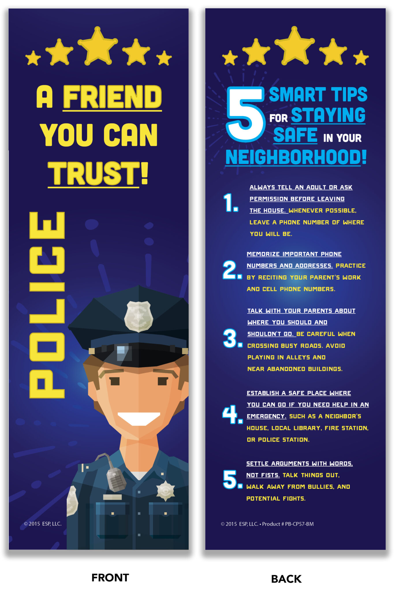 “Police: A Friend You Can Trust” Bookmark | Prevention Resources