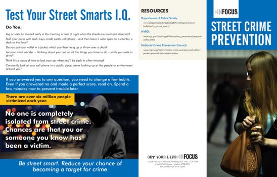 Street Crime Prevention Pamphlet | Prevention Resources