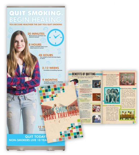 Quit Smoking, Start Healing Timeline Retractable Display