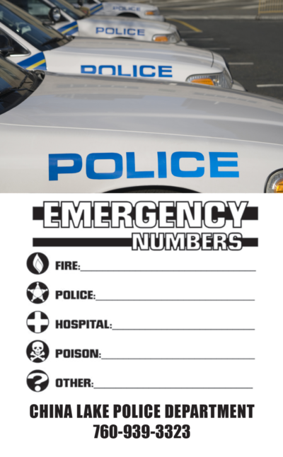 Custom Emergency Phone Number Magnet Police | Prevention and Treatment ...