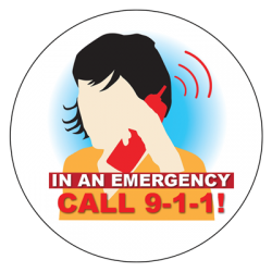 Emergency Services Stickers "Call 9-1-1" | Prevention Resources