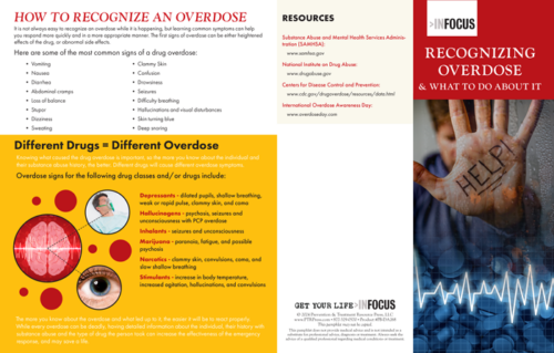 "Recognizing Overdose & What to do About It" Pamphlets