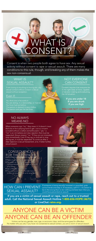 "What is Consent?" Retractable Presentation Display