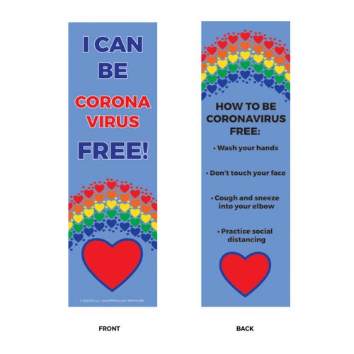 Coronavirus Bookmark | "I Can Be Coronavirus Free!" Bookmark