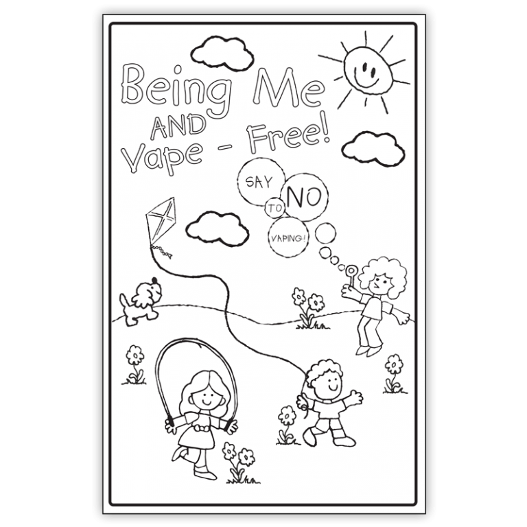 "Being Me and Vape Free!" Coloring Poster | Prevention Resources