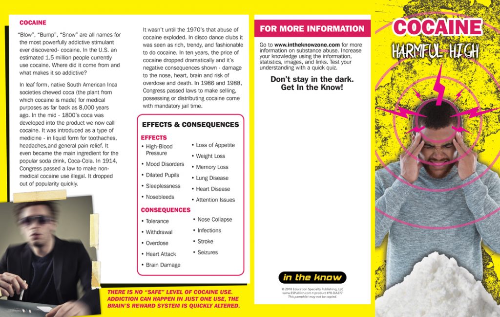 Cocaine: Harmful High Pamphlet | Prevention & Treatment Resource Press