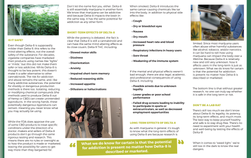 Delta-8 THC Pamphlet | Prevention Education Resources