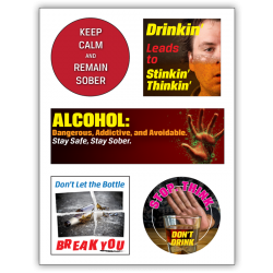 Alcohol Prevention Sticker Sheet | Prevention & Treatment Resource Press