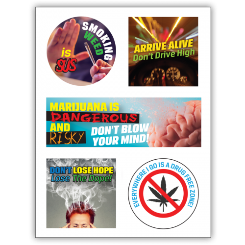 Marijuana Sticker Sheets | Prevention & Treatment Resources