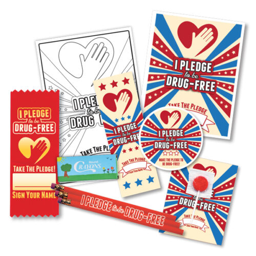 "I Pledge to be Drug-Free" Red Ribbon Classroom Package