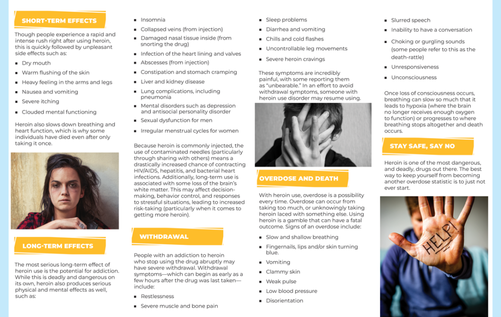 Heroin Addiction Brochure | Prevention Education Resources
